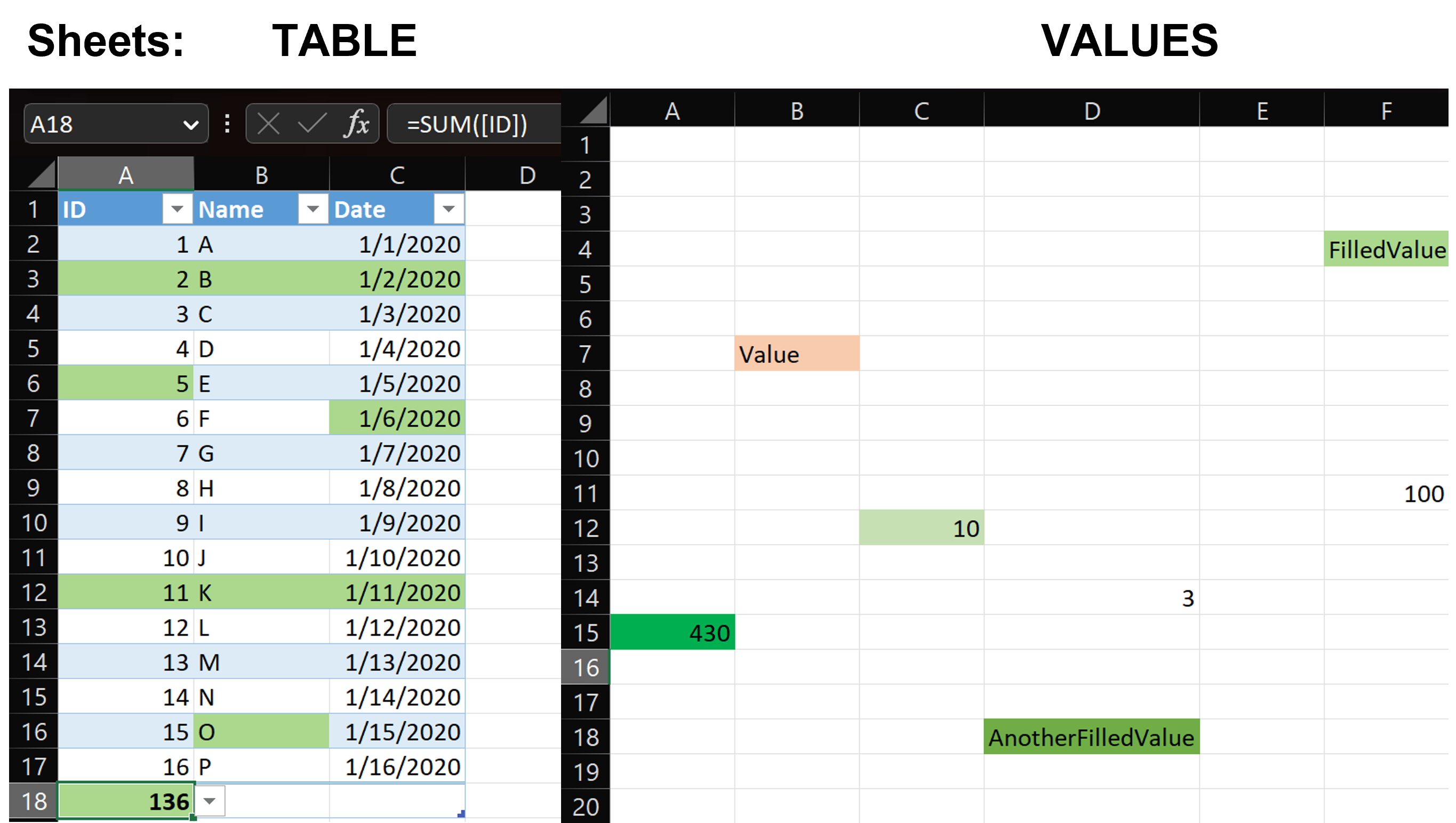 Extraction Of Colored Excel Cells